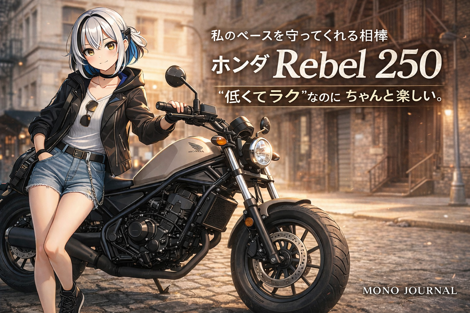 【ホンダ Rebel 250】徹底紹介 “低くてラク”なのに、ちゃんとバイクが楽しい。街も下道も似合う250クルーザー（MONO ...